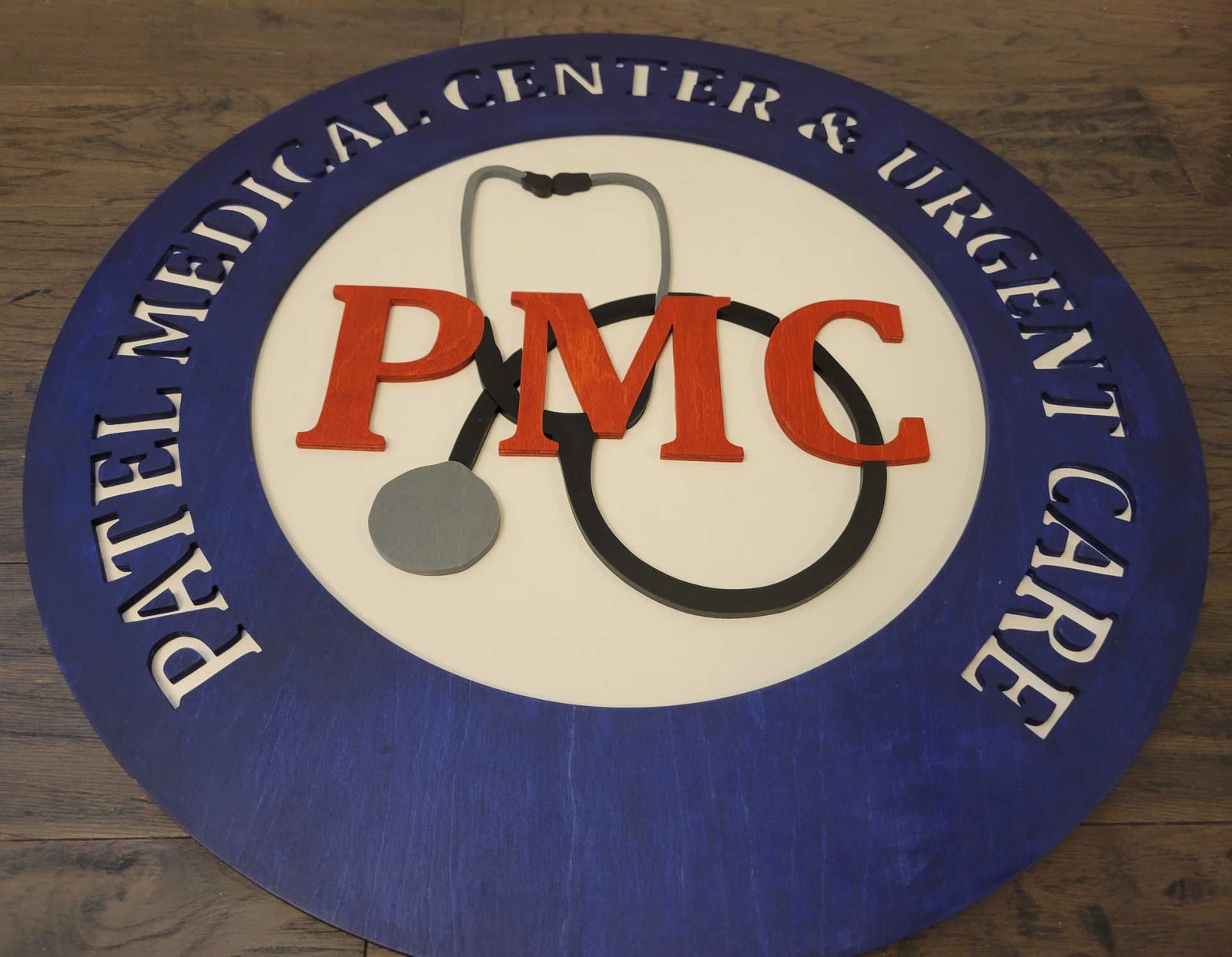 Patel Medical Center Logo 24" Wood Sign - Made By Jay Lane