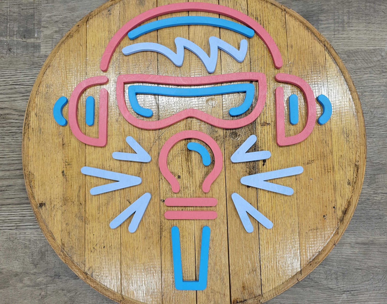 Drinkin' Bourbon & Talkin' Football Podcast Logo Bourbon Barrel Head ...