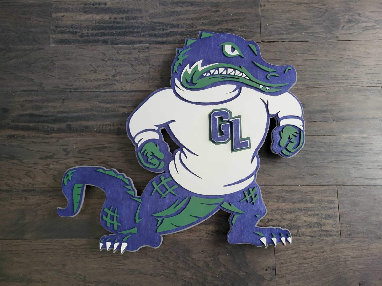 New Level High School Gators Logo Sign w/LEDs - Made By Jay Lane