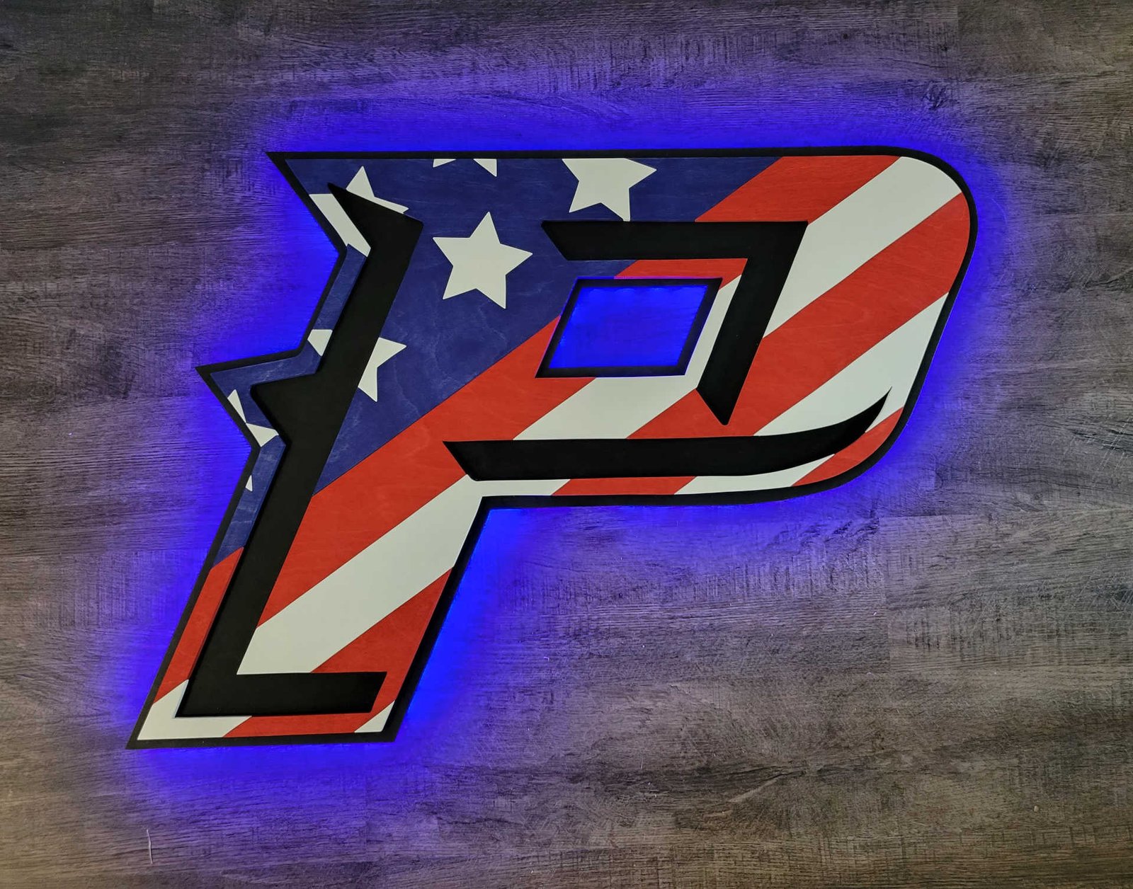 Prospects Baseball Academy Logo Wood Sign w/LEDs - Made By Jay Lane