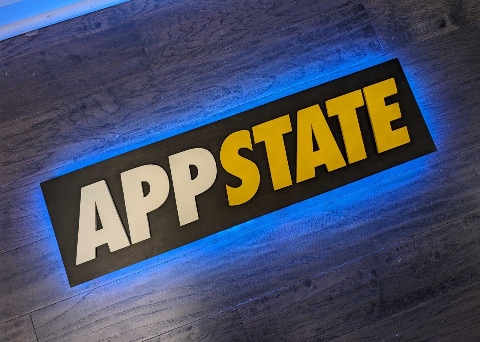 App State Wordmark Logo Sign - Made By Jay Lane
