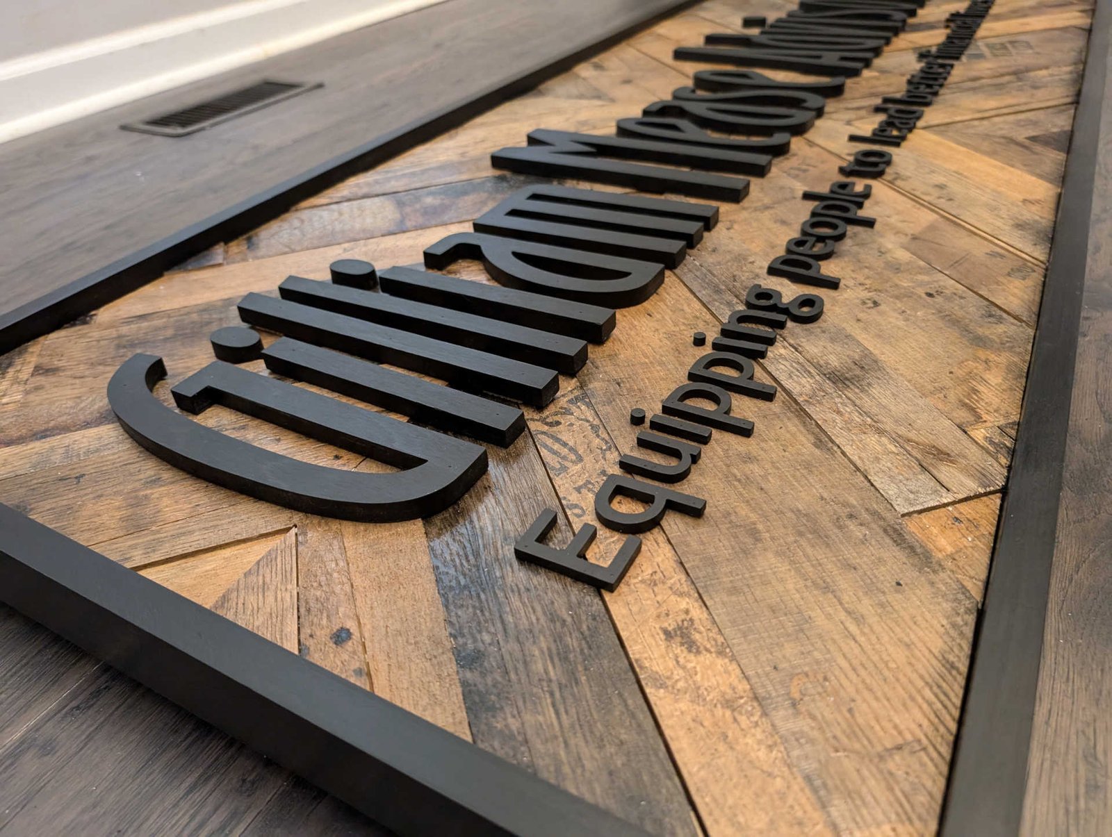 Gilliam Mease Advisors Logo Sign (60"x24") - Made By Jay Lane